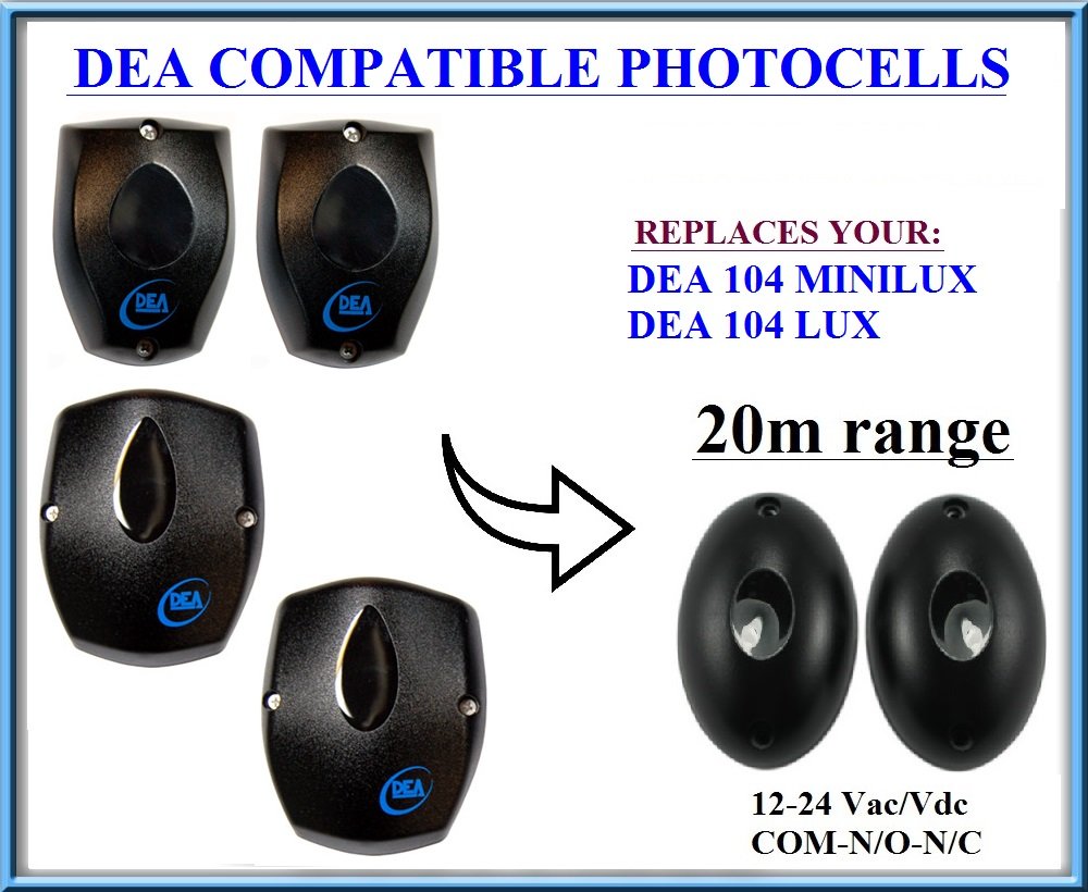 DEA 104 MINILUX / DEA LUX compatible universal infrared photocells ...