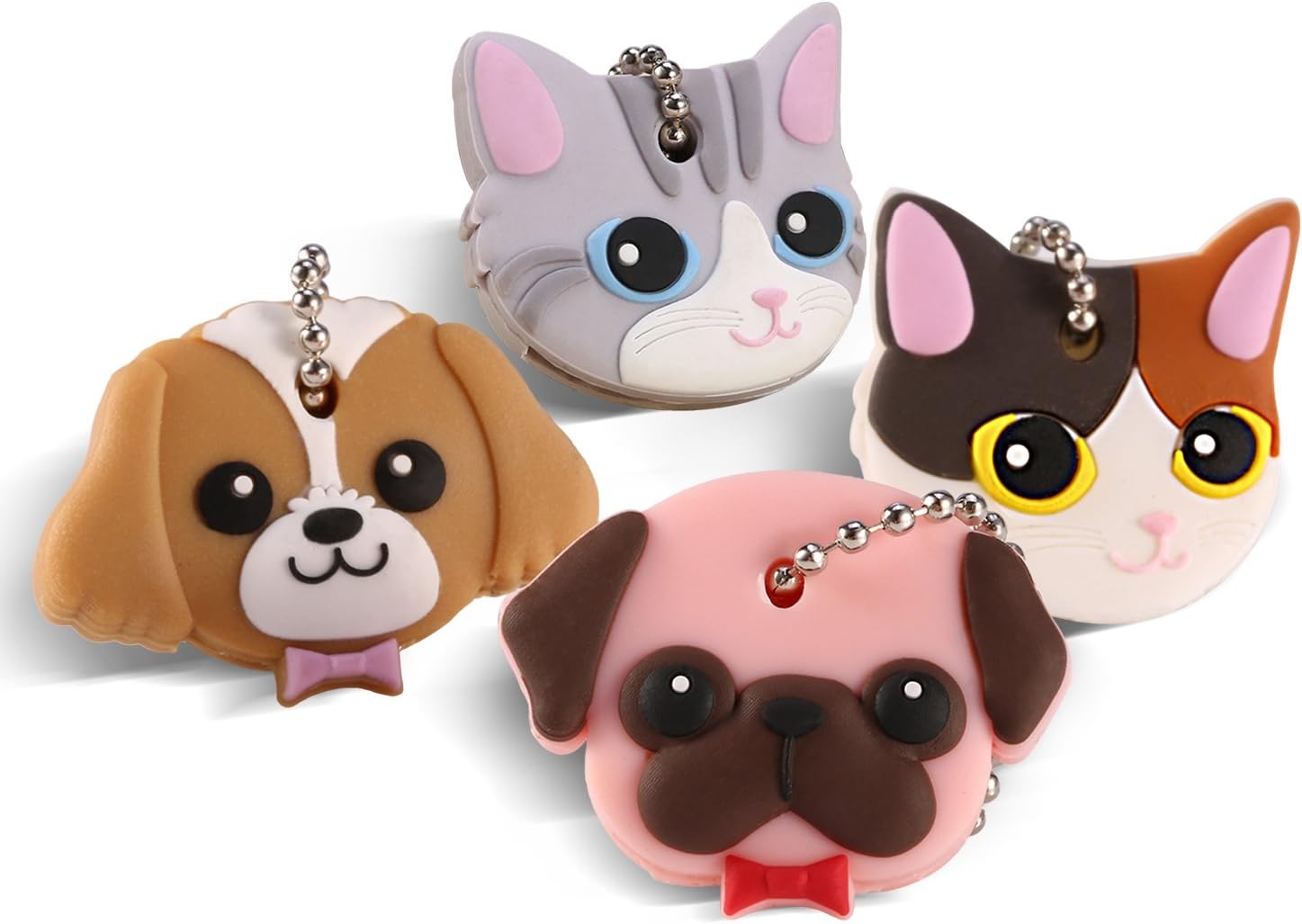 Yosoo Colourful Funky Dog and Cat Key Caps Key Identifier Caps Key ...