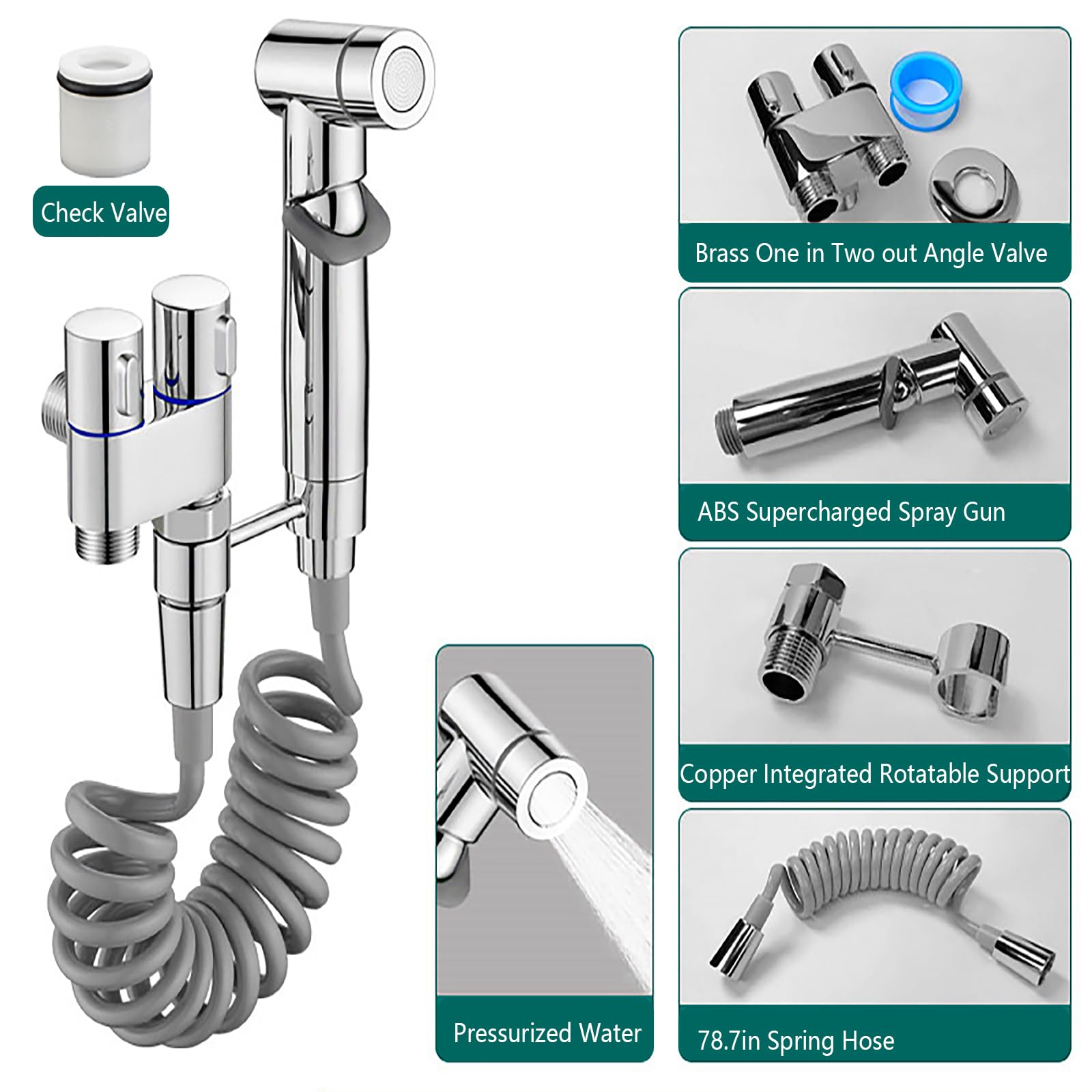 Mua Handheld Bidet Sprayer for Toilet,1-In-2-Out Dual Control Valve ...