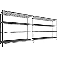 Amazon.com: REIBII Storage Shelves 45.3''W Wire Shelving Unit 4 Tier ...