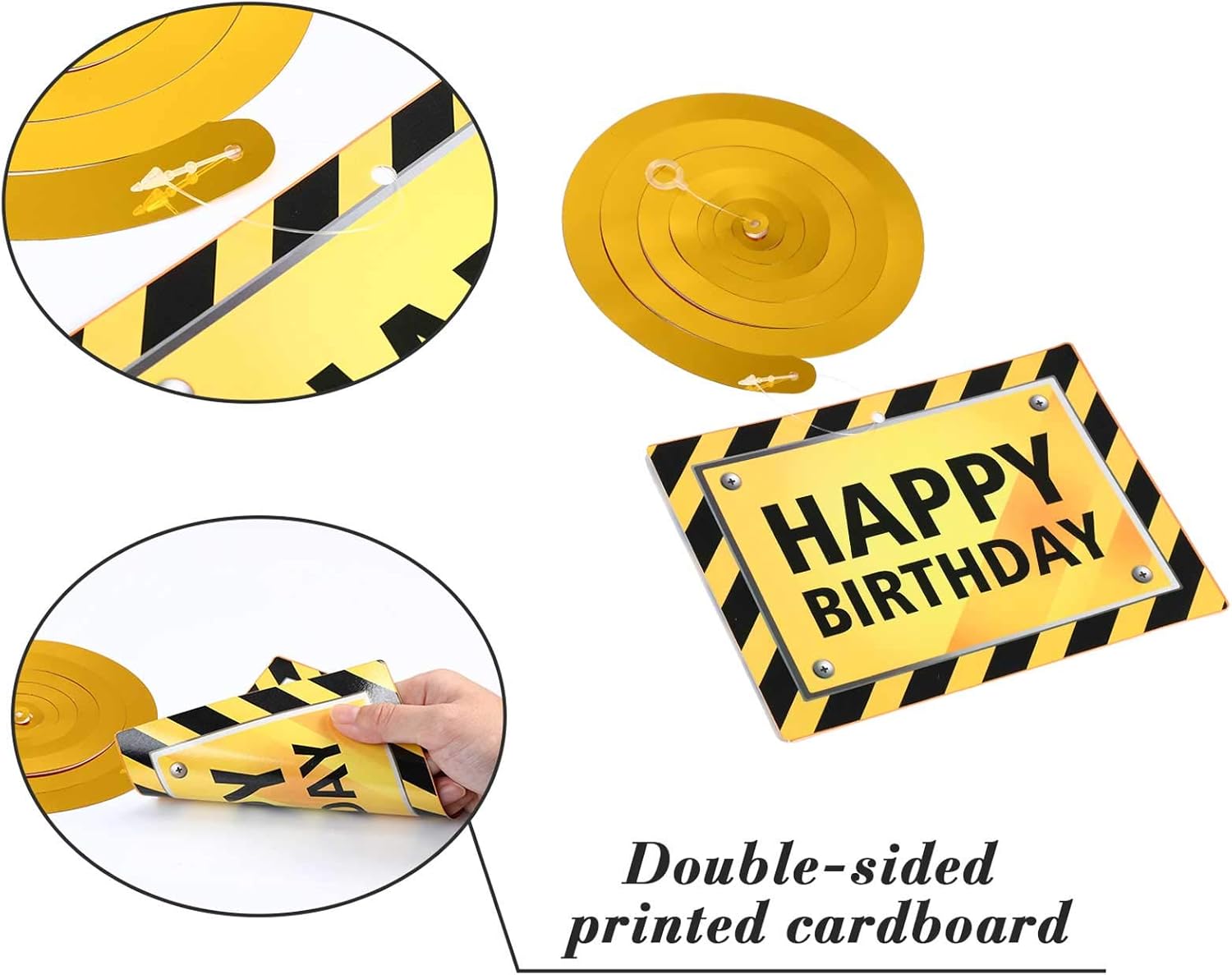 30 Pieces Construction Birthday Party Hanging Swirl Decoration, Traffic ...