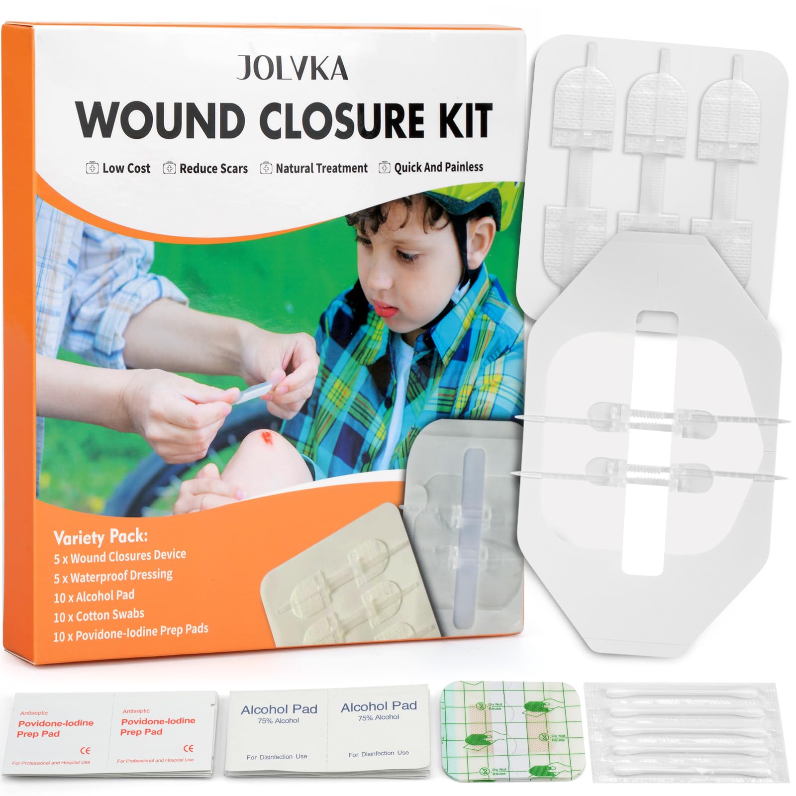 JOLVKA Butterfly Bandaids - 5 pk - Zip Stitch Wound Closure Strips ...