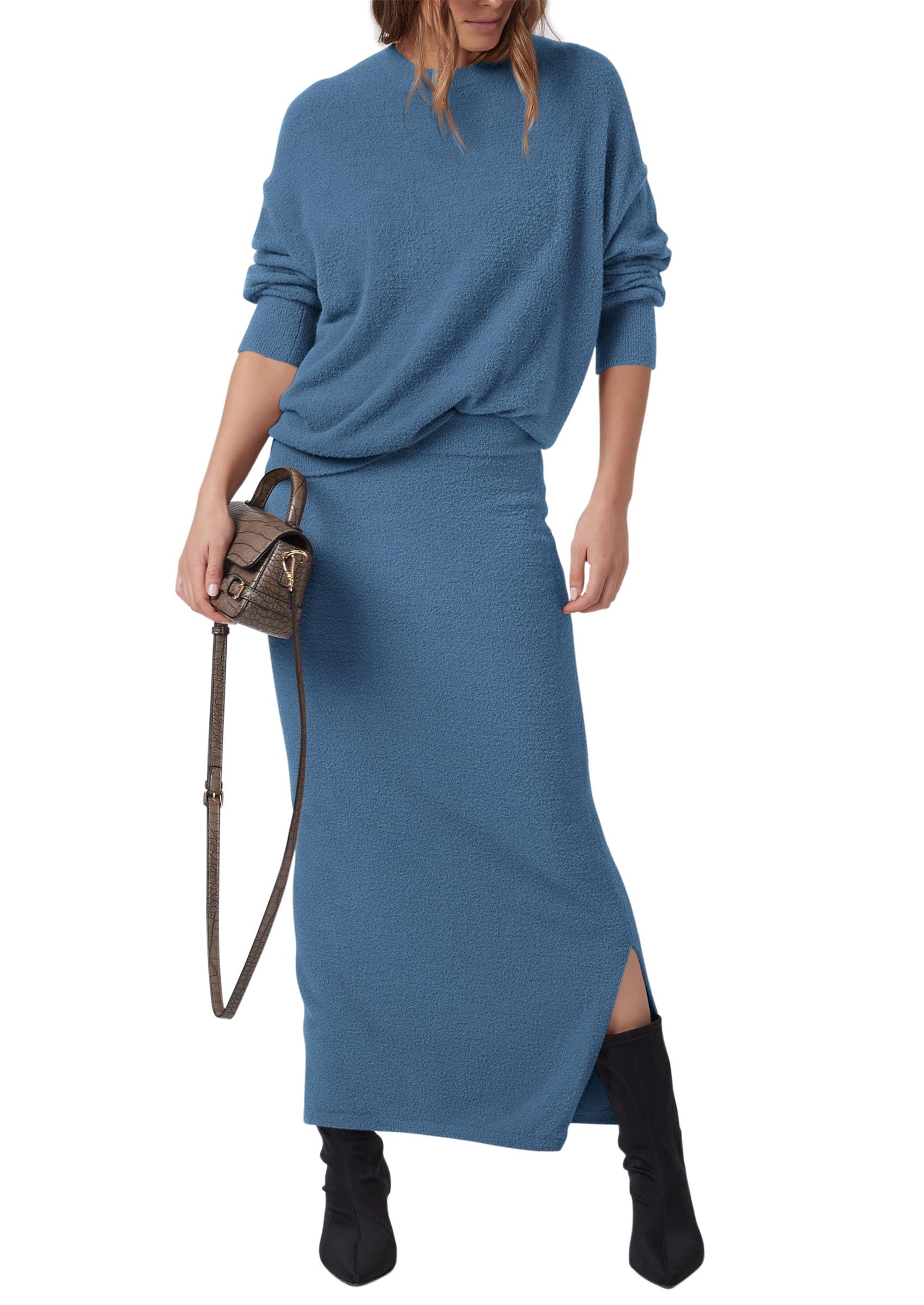 PRETTYGARDEN Women's Two Piece Matching Sweater Sets Knit Long Sleeve ...