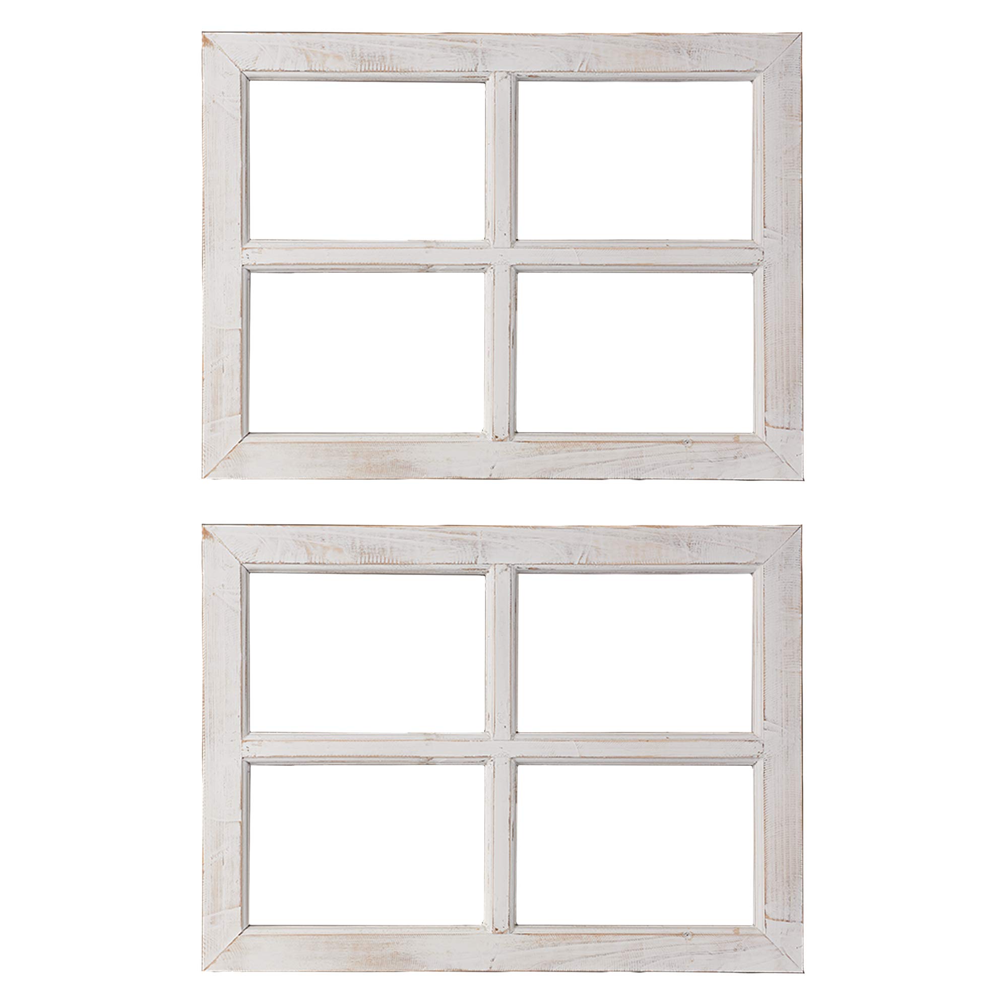 Barnyard Designs Rustic White Barn Wood Window Frames, Decorative ...