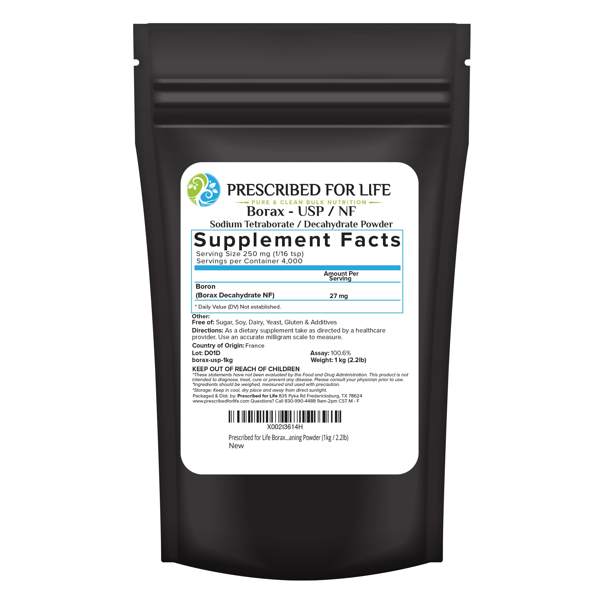 Mua Prescribed for Life Borax Powder, Pure USP NF Grade All Natural ...