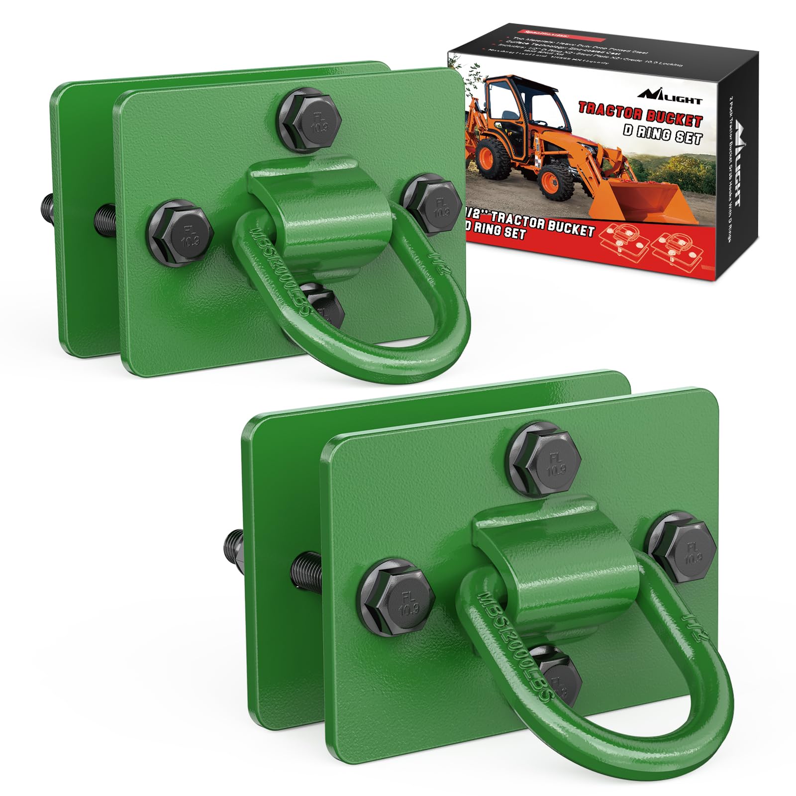 Nilight 2PCS 1/2" D Rings for Trailers Heavy Duty Trailer Tie Down ...