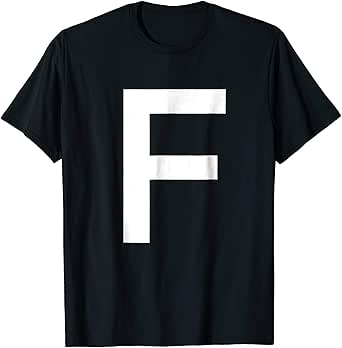 Amazon.com: Letter F Alphabet Initial Monogram T-shirt: Clothing