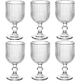 Amazon.com | Taganov Clear Water Goblets set of 6 Vintage Glassware ...
