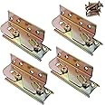 Amazon.com: 4 Sets Bed Rail Brackets,Heavy Duty Bed Frame Brackets Bed ...