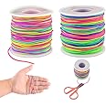 Amazon.com: 2 Rolls Bracelet String Elastic Cord, 1MM Stretchy Rainbow ...