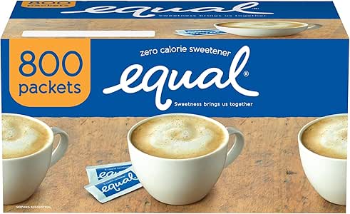 Equal Zero Calorie Sweetener 800ct Single-Serve Packets: Amazon.ca ...