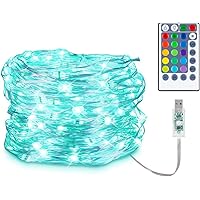 Amazon.com: Koxly Fairy String Lights USB Powered 16 Colors Changing ...