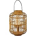 Amazon.com: The Novogratz Bamboo Handmade Decorative Candle Lantern ...
