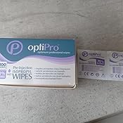OptiPro 70% Alcohol Pre-Injection Isopropyl Wipes (x100) - Individually ...