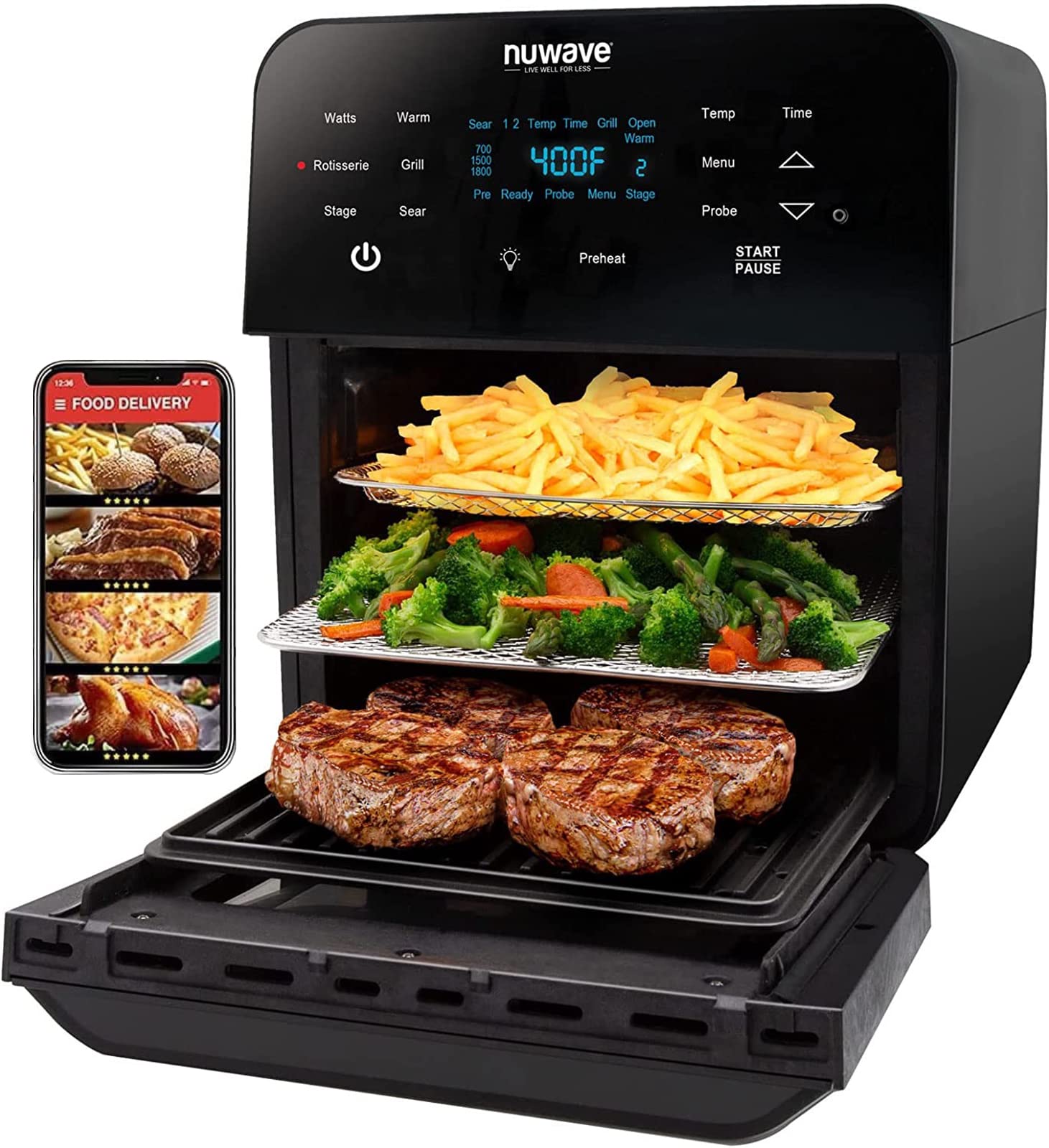Mua Nuwave Brio Air Fryer Oven, 15.5Qt X-Large Family Size, SS ...