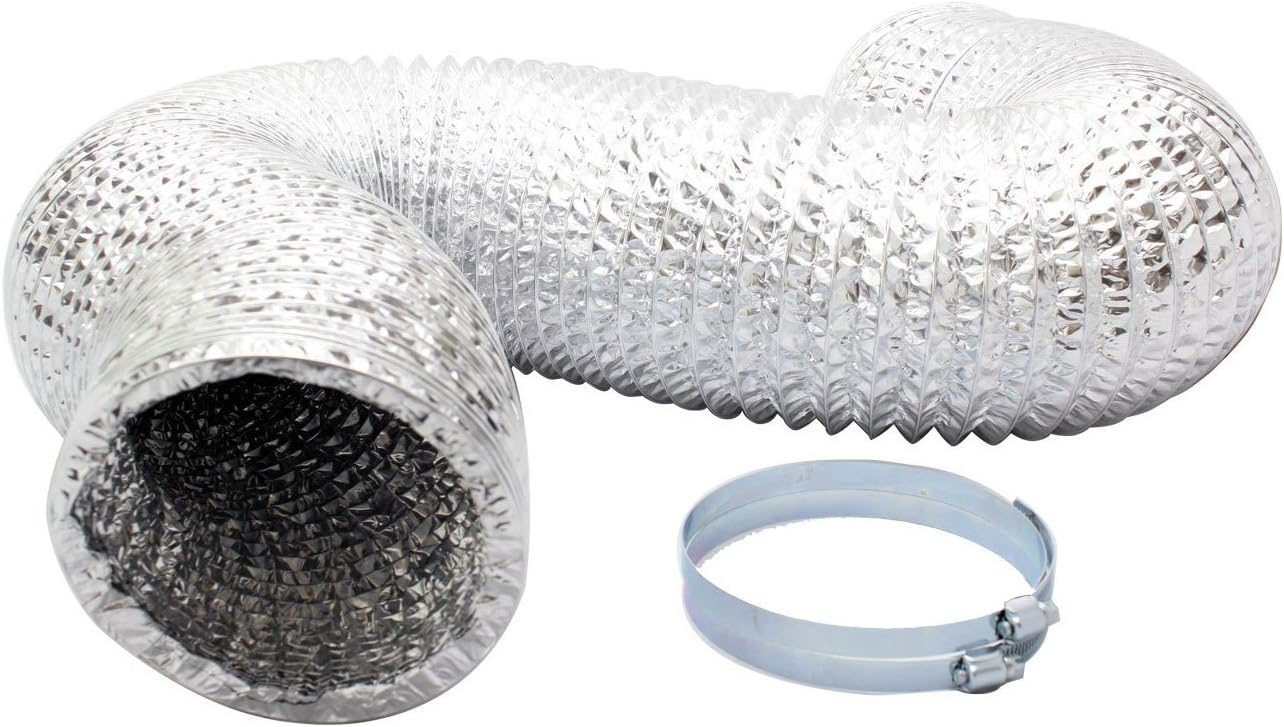 Sunstream 10 Inch 25 Feet Non Insulated Flex Air Aluminum Ducting Dryer