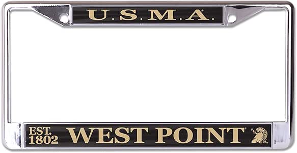 Amazon.com : U.S.M.A West Point Chrome License Plate Frame : Everything ...
