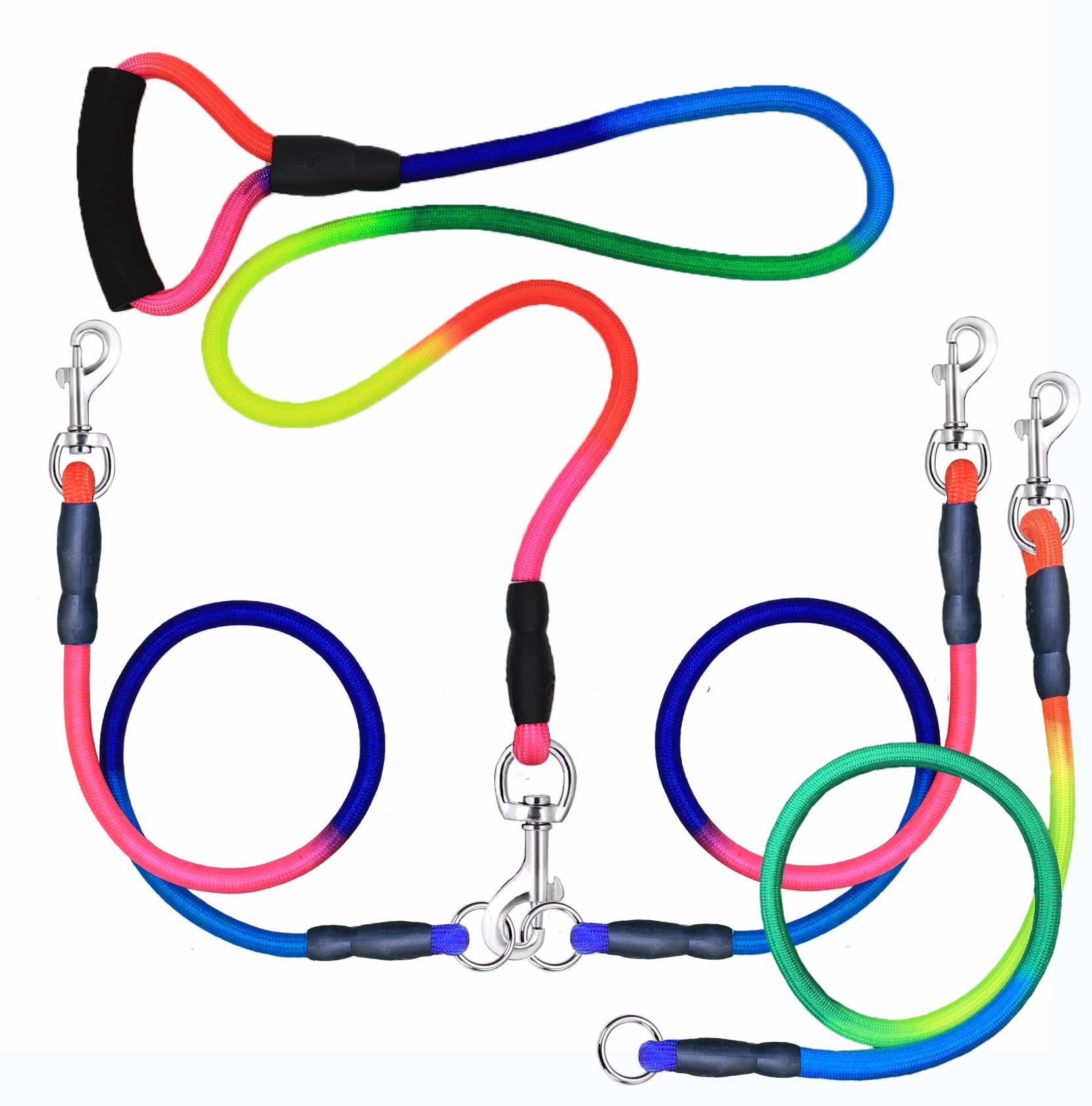 Heavy Duty 3 Dog Leash,3 Way Dog Leash No Tangle,Multiple Dog Leash ...