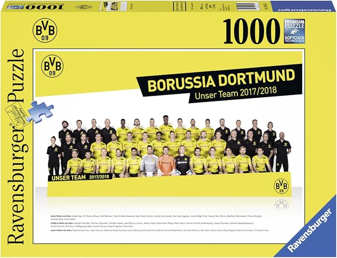 Ravensburger 19854 Borussia Dortmund Unser Team 2017/2018, 1000 Teile ...