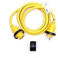 Amazon.com: Amp Up Marine & RV Cords 125v 30 amp x 12' Marine Shore Power Boat Extension Cord ...