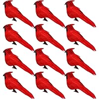 Amazon.com: GTIDEA 12 Packs Christmas Red Cardinal Birds Clip on ...