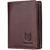 Amazon.com: BULLCAPTAIN RFID Wallets for Men Slim Bifold Genuine ...