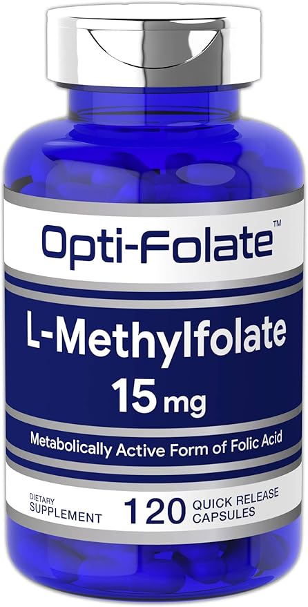 Amazon.com: L Methylfolate 15mg | 120 Capsules | Value Size | Max Potency | Optimized and ...