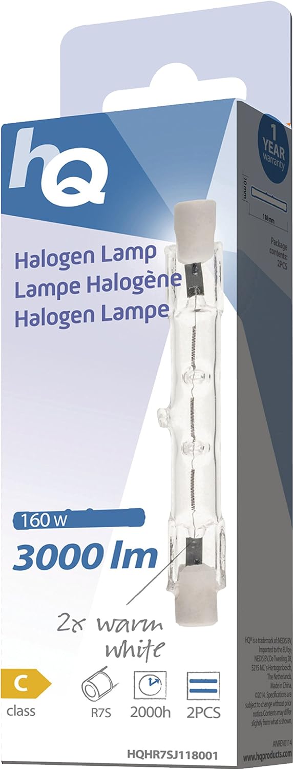 HQ Halogen lamp J118 R7S 160 W 3000 lm 2800K – BigaMart