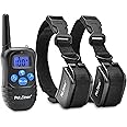Petrainer PET998DB1 Dog Shock Collar Waterproof and Rechargeable 330 Yards Dog Training Collar ...