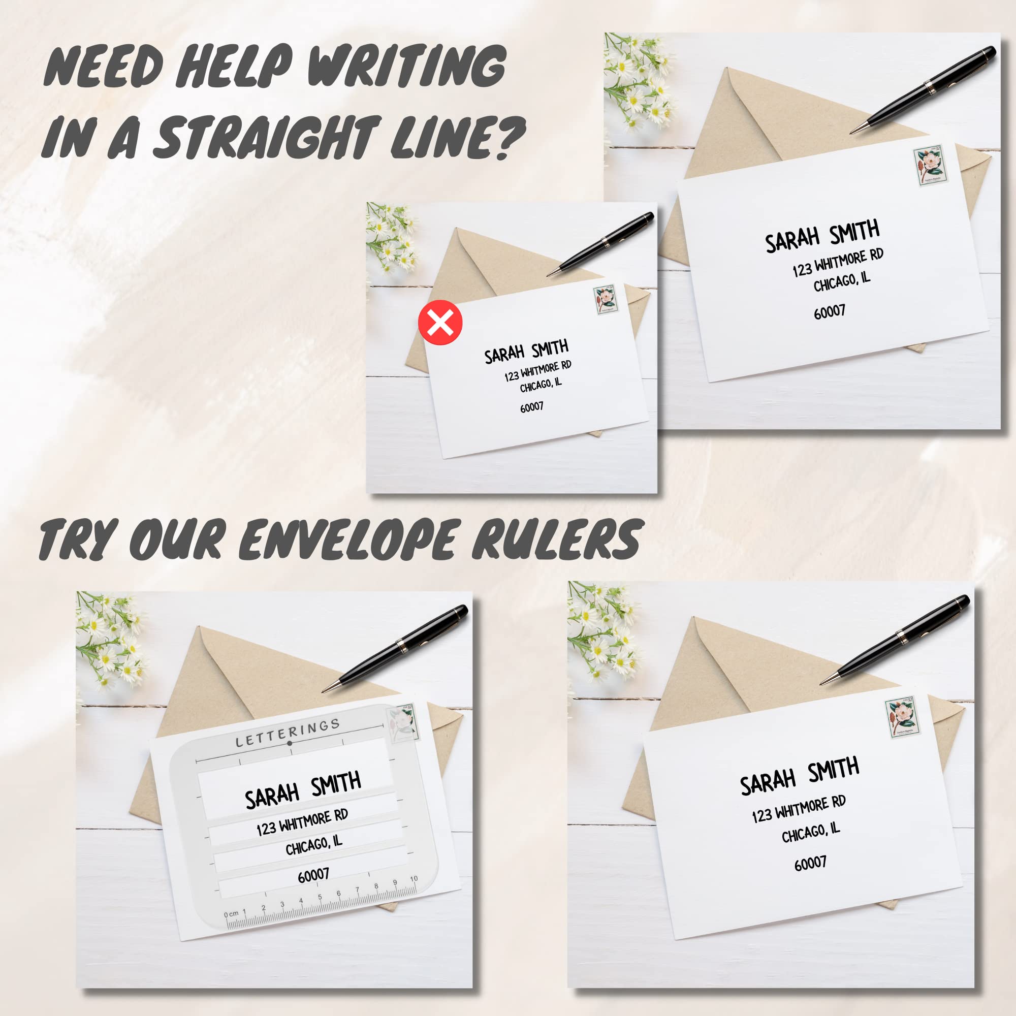 Mua Envelope Addressing Stencil Guide - Ruler Template Guide - Thank ...