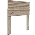 Amazon.com: Signature Design by Ashley Oliah Contemporary Twin Panel Headboard, Natural Wood ...