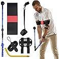 Amazon.com : Outzporte Golf Swing Trainer Aid Set - Adjustable Golf ...