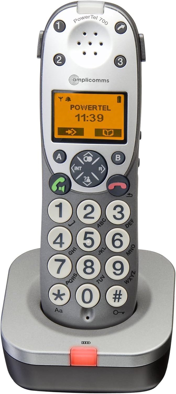 Amplicomms Powertel 701 Big Button Cordless DECT: Amazon.co.uk: Electronics