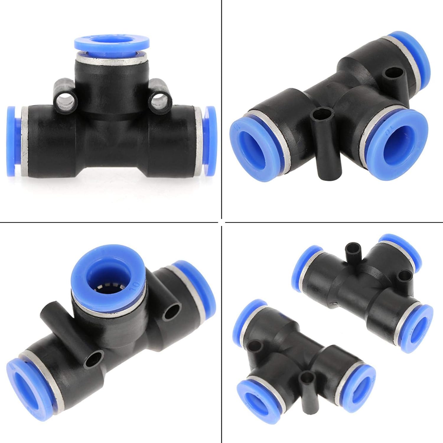 10Pcs 3/8″ Quick Fittings,T Type Pneumatic Connector,Union Pneumatic ...