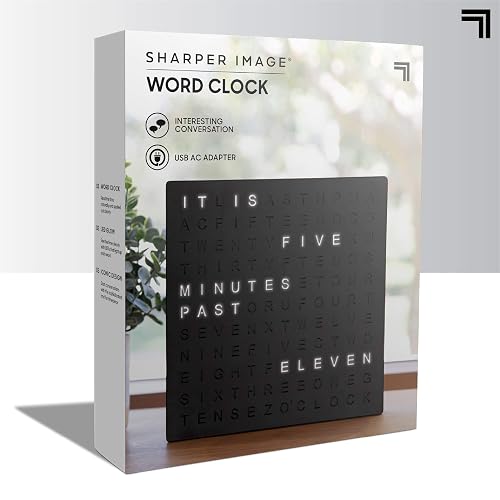 Word Clock Shopping Sharper Image® LED Light Up Word Clock, 7.75"