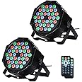 Amazon.com: LUNSY Dj Lights, 2 Pack 36 LED Par Lights Stage Lights with Sound Activated Remote ...