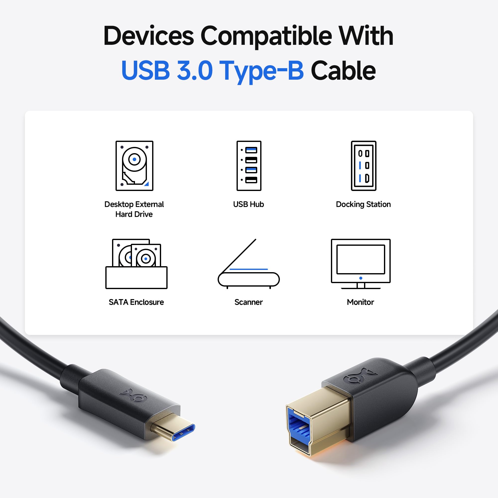 Mua Cable Matters USB C to USB B 3.0 Cable - 3.3ft, USBB to USBC Cable ...