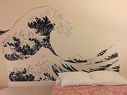 Amazon.com: Stickerbrand Asian Décor Vinyl Wall Art Japanese Hokusai ...