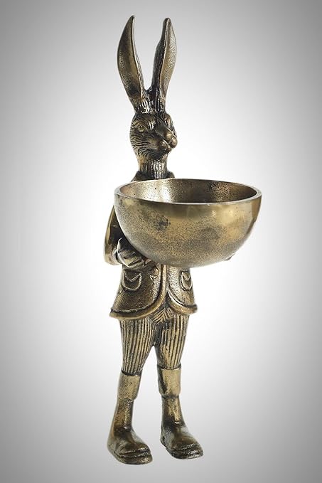 Amazon.com: Eric + Eloise Designs Standing Brass Rabbit & Bowl Eric ...