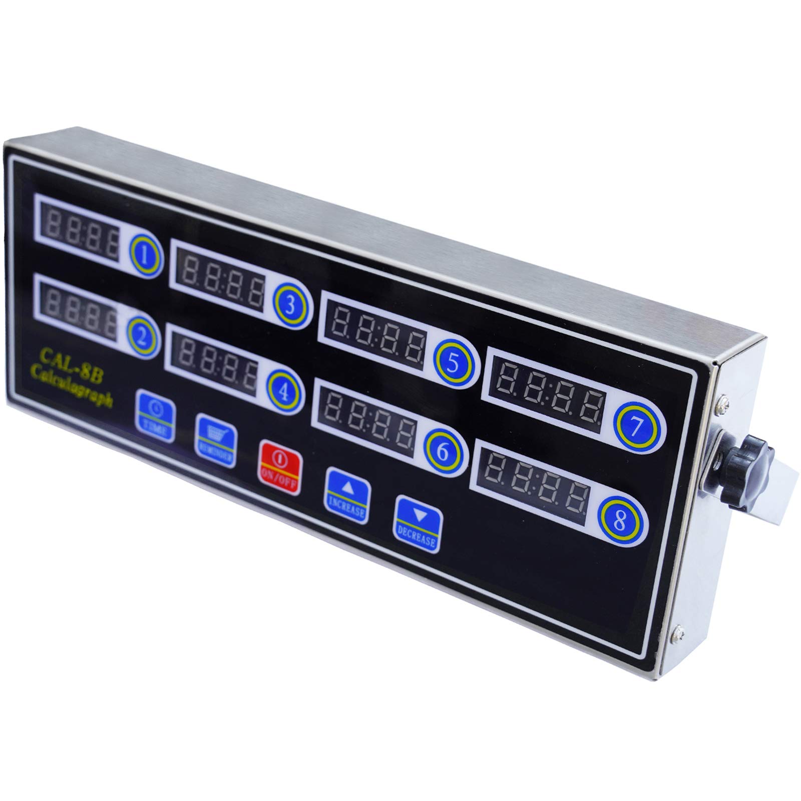 EVEDMOT Commercial 8 Channels Digital Kitchen Timer, Stainless Steel ...