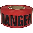 IPG - 761-91899 Barricade Ribbon, DANGER, 3" x 1000 ft, Red/Black, (Single Roll) - Red Danger ...