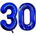Amazon.com: Navy Blue 30 Number Balloons, 40 Inch Giant Number 30 ...
