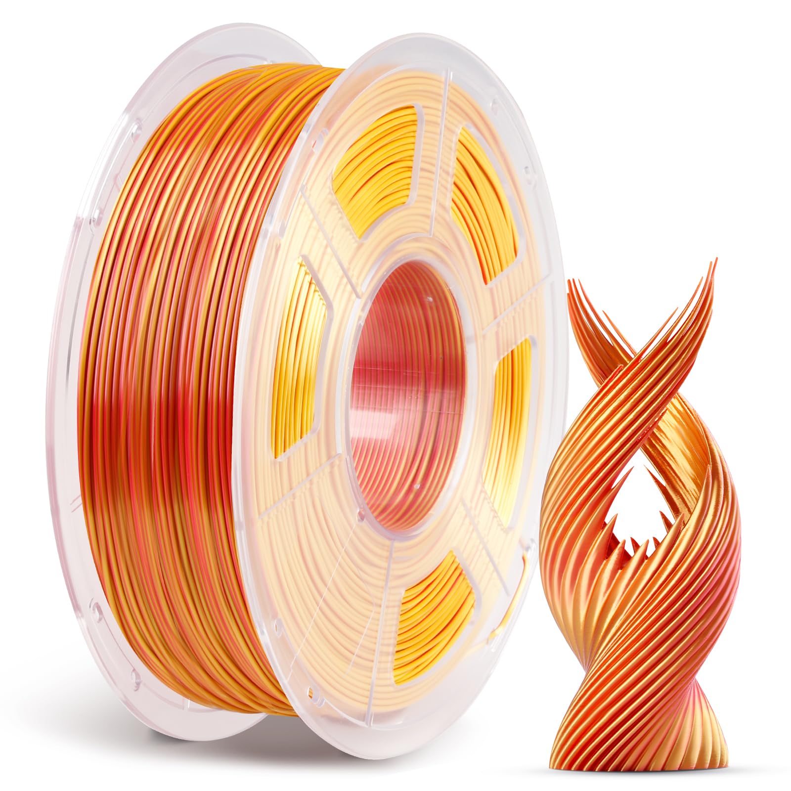 ANYCUBIC Silk Dual Color Pla Filament, 2-in-1 Chrome Coextrusion Color ...