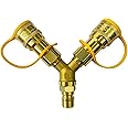 Amazon.com : Natural Gas Y Splitter, 1/2 Brass Propane Splitter 2 Way ...