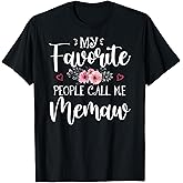 Amazon.com: My Favorite People Call Me Gram Shirt Floral Mother's Day T ...