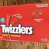 TWIZZLERS Licorice Candy, Strawberry, 24 Count: Amazon.ca: Grocery