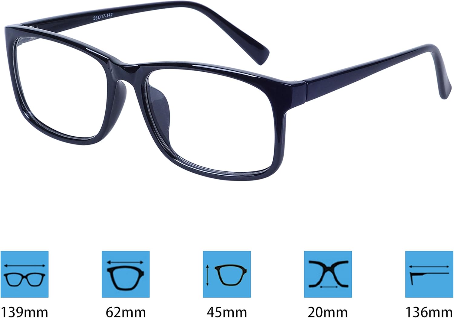 JoXiGo Montatura Occhiali da Vista Finti Vintage Donna Uomo Lenti ...