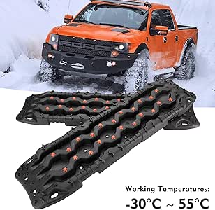 FieryRed Recovery Traction Boards - 2 Pcs Off-Road Traction Mat for ...