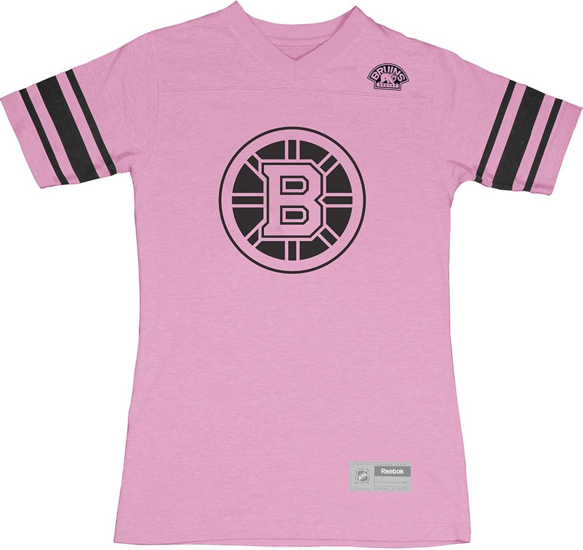 Amazon.com: Reebok Boston Bruins Girl's (7-16) Pink Fashion Jersey Tee ...