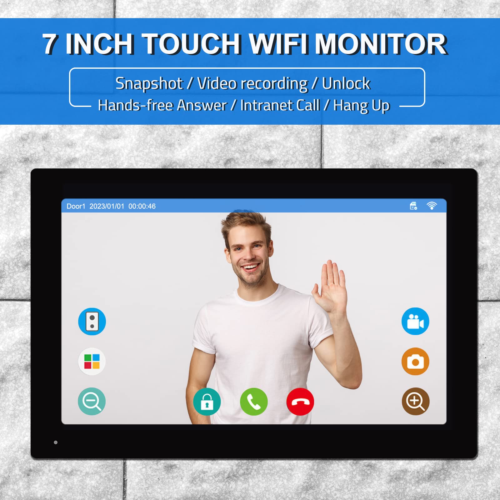 Mua Wireless Video Doorbell Intercom with Monitor System, WiFi Smart ...